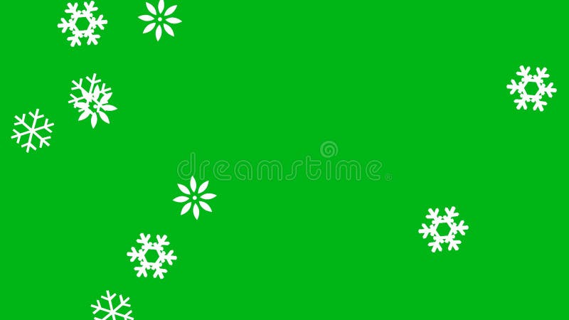 Falling Snow Flakes Motion Graphics with Green Screen Background Stock ...