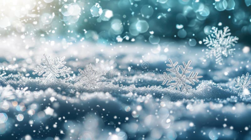 Falling Snow Flakes in Sky stock photo. Image of celebration - 375817616