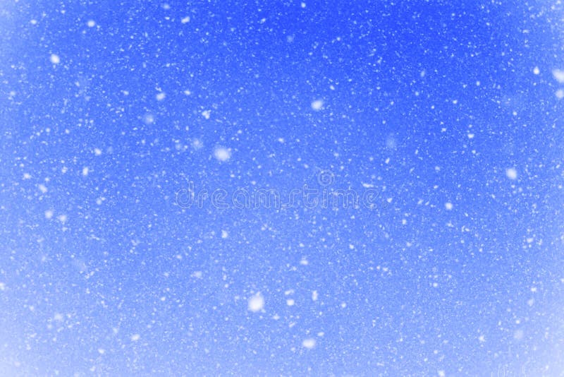 Falling Snow Flakes during the Snowfall from the Sky. Stock Photo ...