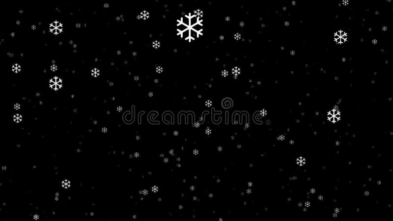 Falling Snow Flakes. White Winter Sparkle Snow Elements Flowing on ...