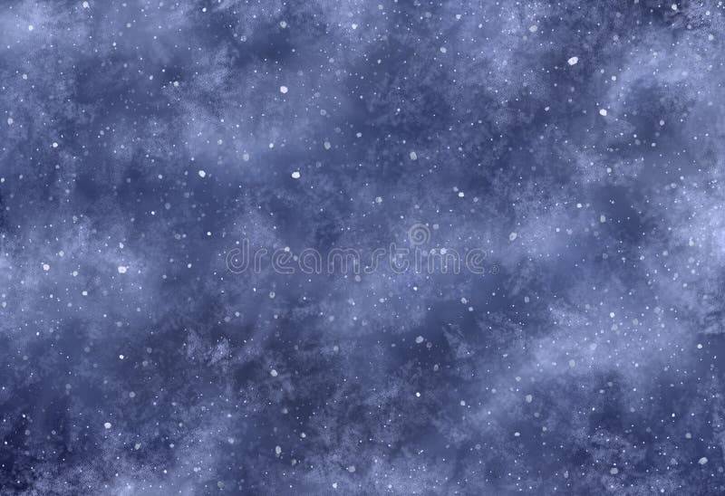 Falling Snow Abstract Illustration on Blue Backround Stock Illustration ...