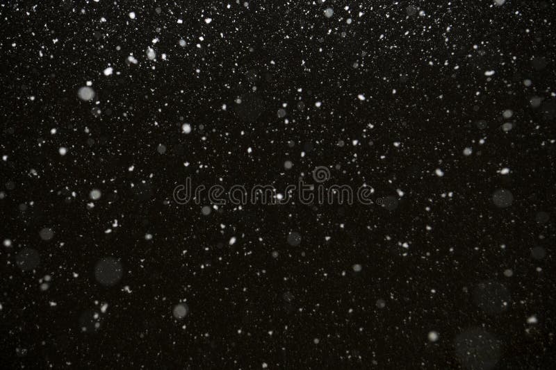 Falling Snow in the Night Sky Stock Image - Image of holiday, blizzard ...