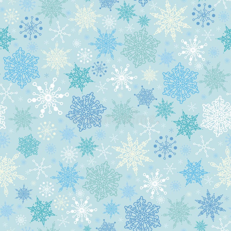 Falling Snow Seamless Pattern Background Stock Vector - Illustration of ...