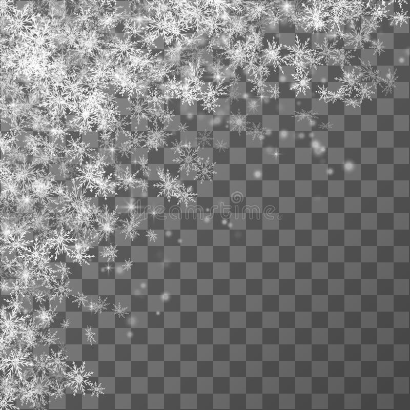 Falling Snow Transparent Background Vector Illustration 10 Eps Stock ...