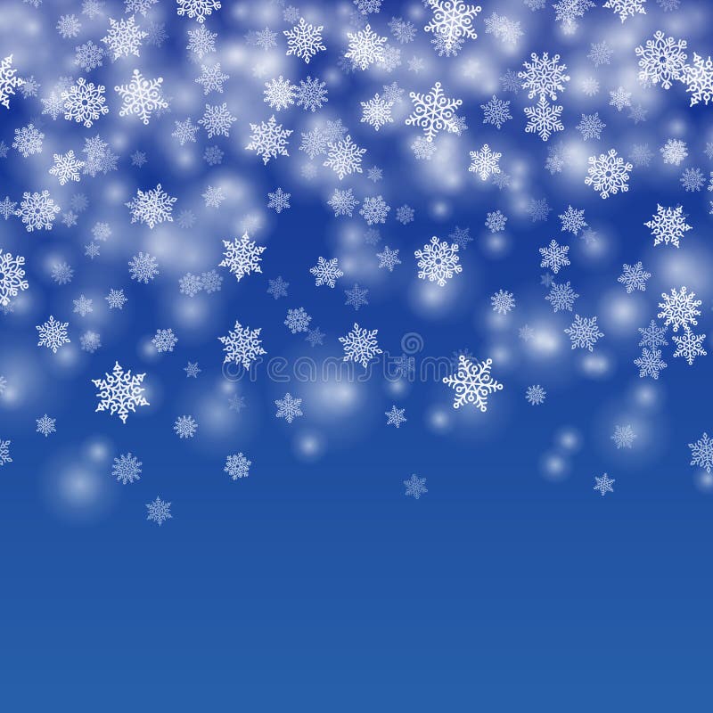 Falling Snowflakes Background Stock Vector - Illustration of flakes ...