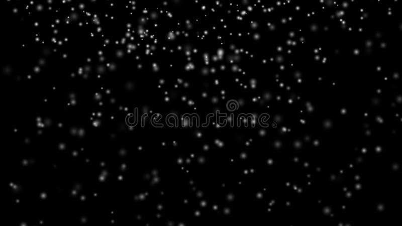 Falling Snowflakes Against Black Background for Alpha Stock Footage ...