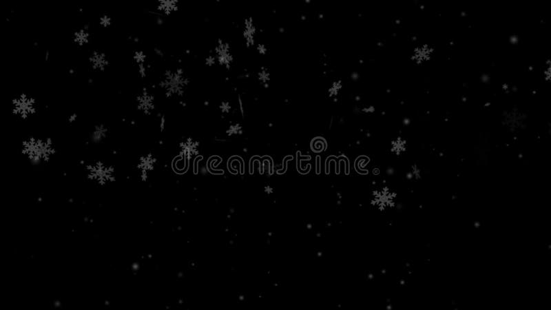 Snowflakes Falling Loop Black Background Stock Footage & Videos - 996 ...
