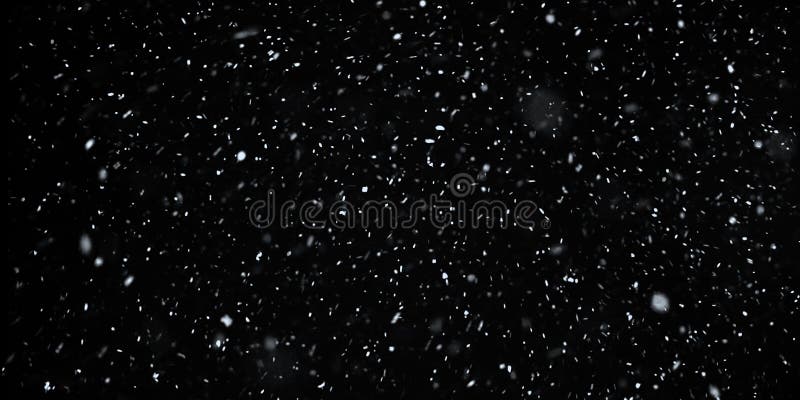 Falling Snowflakes Out of Focus on Black Background for Overlay Blending Mode. Snowing, Snowfall ...
