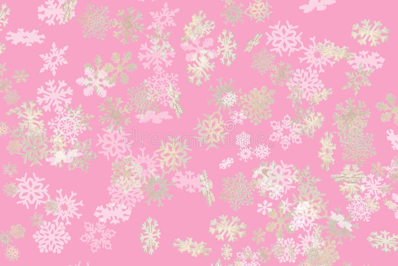 Falling Snowflakes Pattern on Purple Background Stock Illustration ...