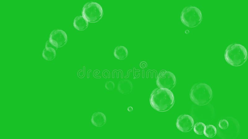 Falling Soap Bubbles on Green Screen Background Motion Graphic Effects ...