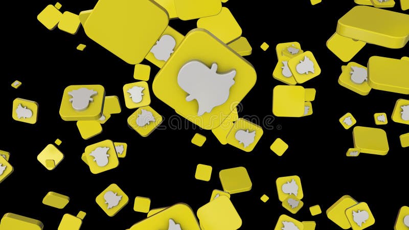 Social Media Icon Loop Fall Snapchat Stock Footage - Video of cool ...