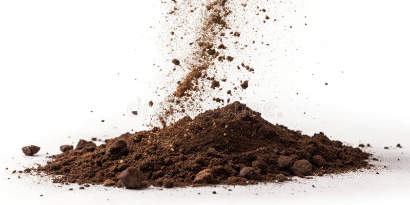 Falling Soil Dark Brown Dirt Pile, High-Res Image, Abstract Texture ...