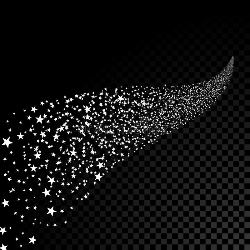 Falling Sparkling Stars Trail, Light Effect. Stock Illustration ...
