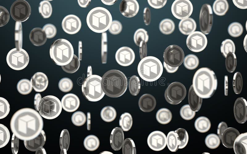 Falling Spinning Cryptocurrency Stock Illustration - Illustration of ...