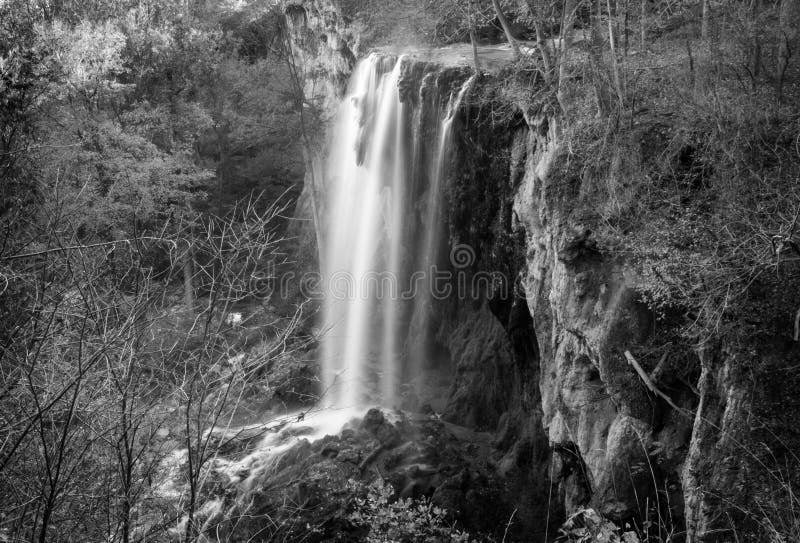 Falling Springs Waterfall, Covington, Virginia. Stock Photo - Image of ...
