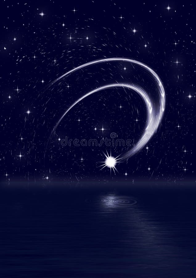 Falling star stock illustration. Illustration of meteor - 17584466