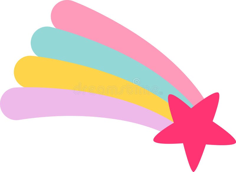 Falling Star Hand Drawn stock vector. Illustration of drawing - 331031374