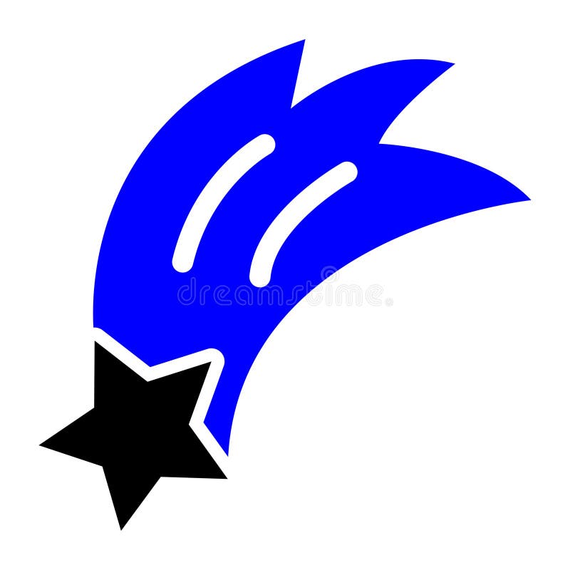 Falling star Vector Icon stock vector. Illustration of icon - 337567899