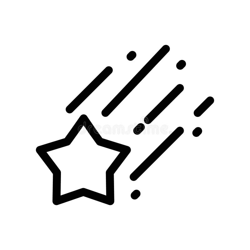 Falling Star Icon Design in Filled and Outlined Style Stock Vector ...