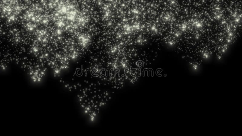 Falling Star Particle Animation, Dust Particles Falling on Black ...