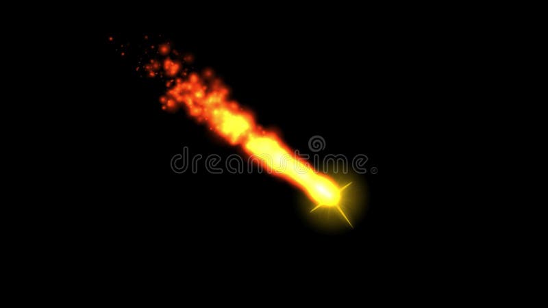 Falling Star Motion Graphics with Plain Black Background Stock Video ...