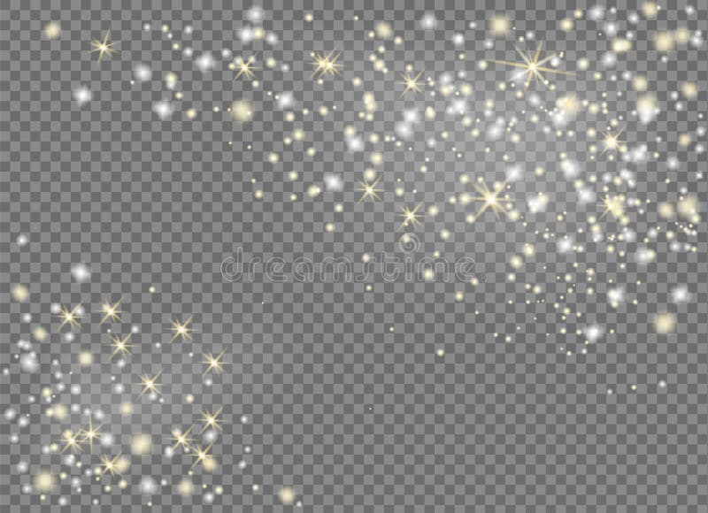 Falling Stars Effect on Checkered Background.Gold and Silver Glittering ...