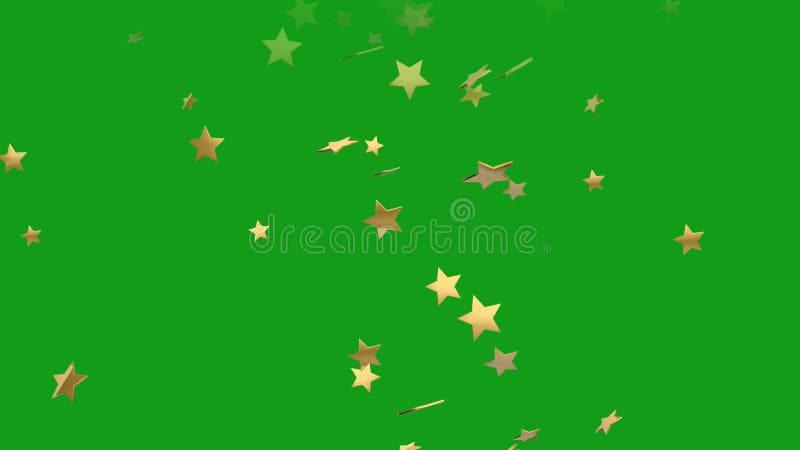 Falling Stars with Green Screen Background Stock Footage - Video of ...