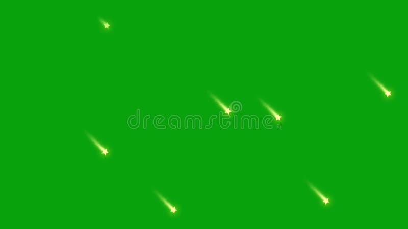 Falling Stars with Green Screen Background Stock Footage - Video of ...