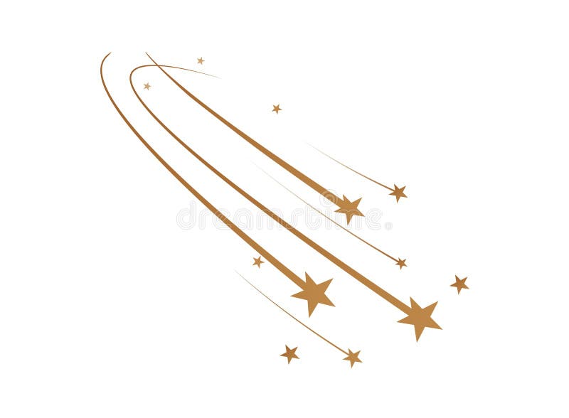 The Falling Stars are a Simple Drawing. Vector Stock Illustration ...