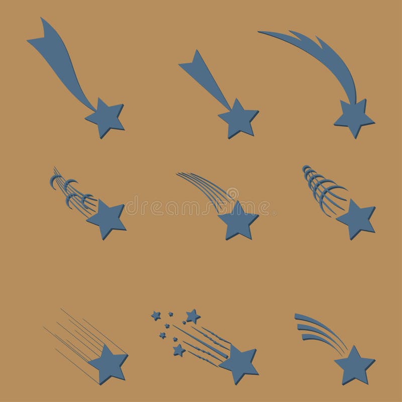 Falling stars vector stock vector. Illustration of meteor - 85070677
