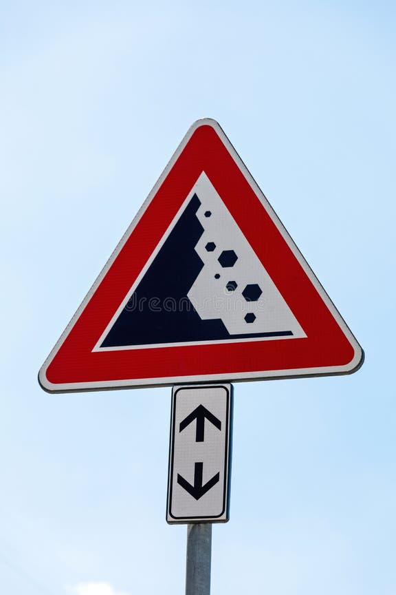 Falling Stones Sign stock image. Image of caution, italy - 159600723