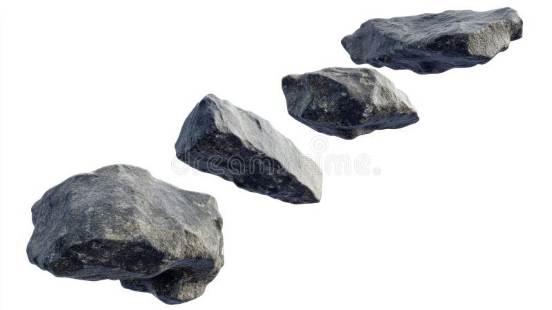 Falling Stones on White Background Stock Illustration - Illustration of ...
