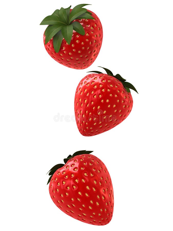 Falling strawberries stock illustration. Illustration of organic - 4129483
