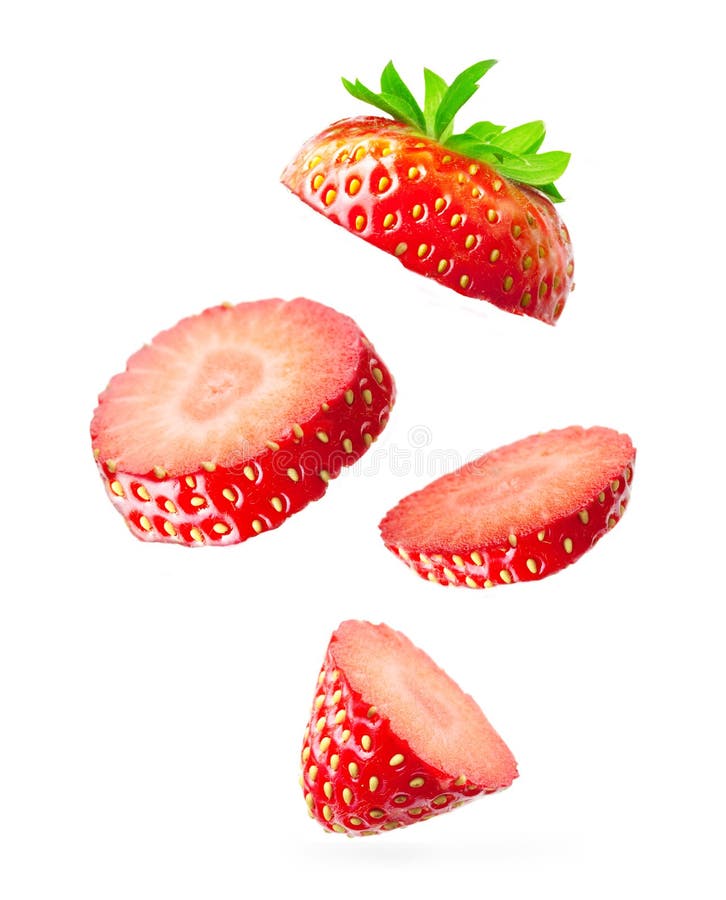 Falling Strawberry into Milk Stock Image - Image of berry, breakfast ...