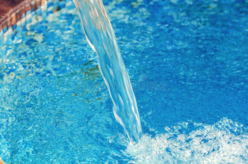 Falling Stream of Fresh Clean Spring Water. Energy of Nature Stock ...