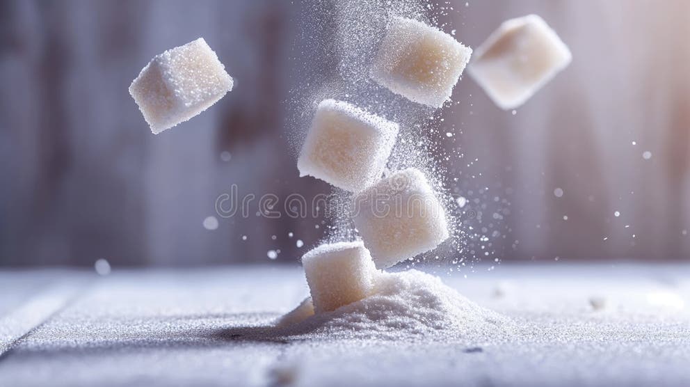 Falling Sugar Cubes stock illustration. Illustration of piece - 305559844