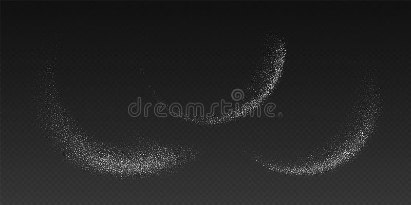 Falling Sugar Powder, Flying Salt. White Crystals. Stock Illustration ...