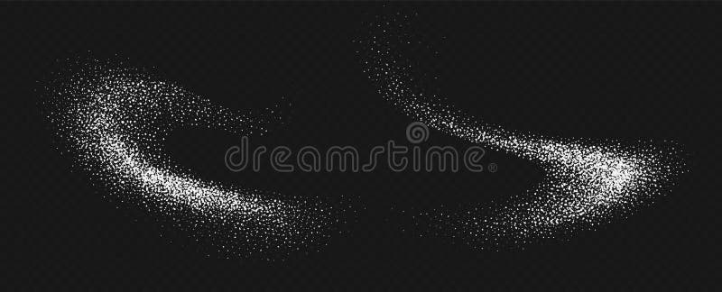 Falling Sugar Powder, Flying Salt. White Crystals. Stock Illustration ...