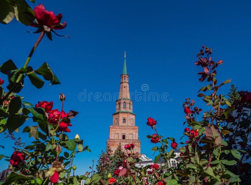 Falling Suyumbike Tower on the Territory of the Kazan Kremlin ...