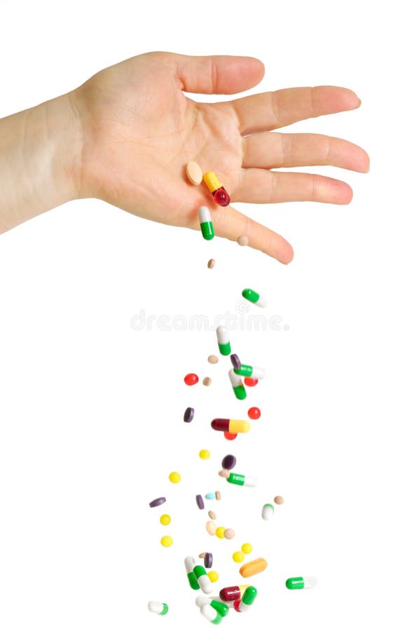 Falling medicine pills stock photo. Image of falling, vitamin - 8436942