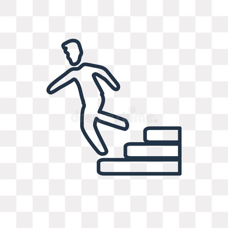 Falling Vector Icon Isolated on Transparent Background, Linear F Stock ...