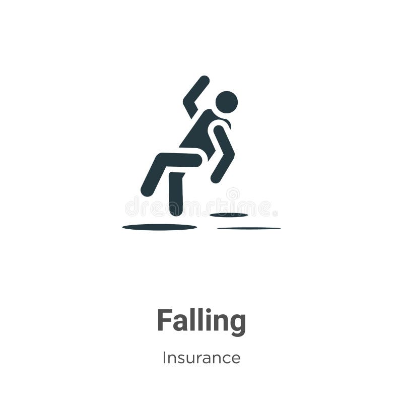 Falling Vector Icon on White Background. Flat Vector Falling Icon ...