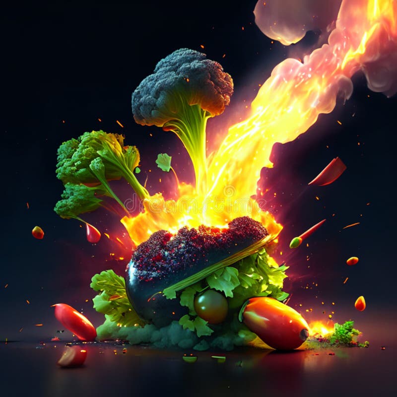 Vegetable Explosion Stock Illustrations – 1,528 Vegetable Explosion ...