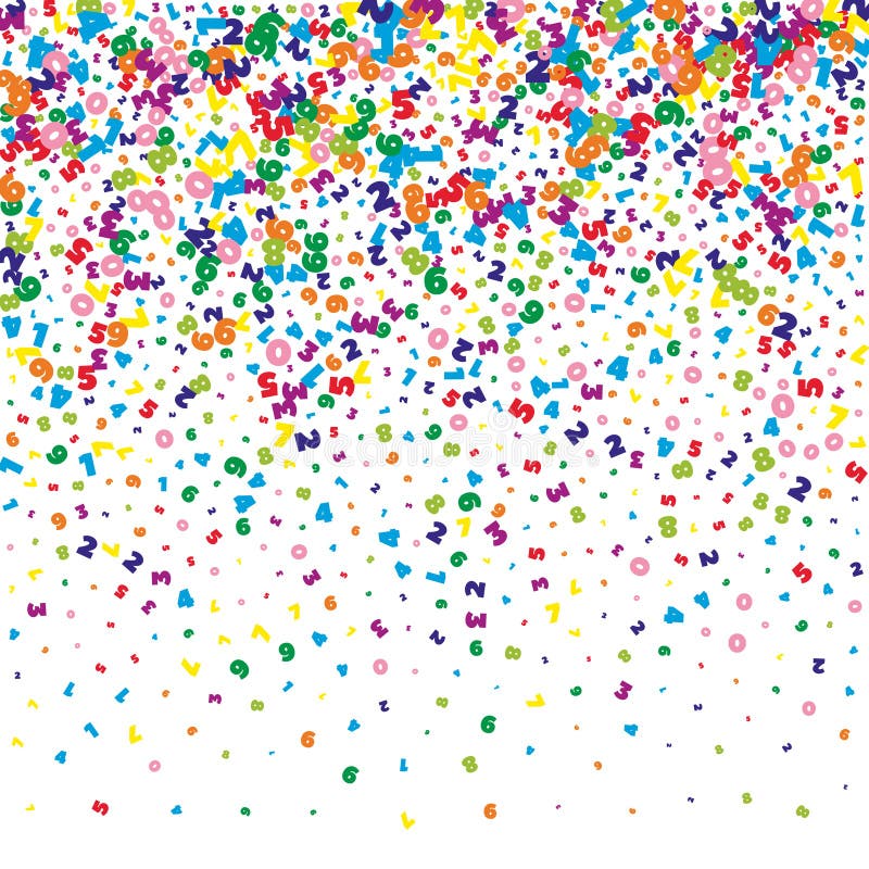 Falling Vivid Numbers. Math Study Stock Image - Image of kindergarten ...