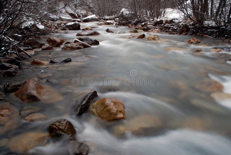Falling water stock photo. Image of winter, environment - 4002242