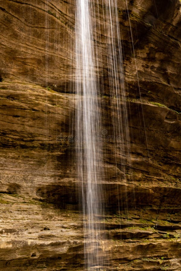 Falling Water Against Rock Wall Stock Image - Image of wilderness, rock ...