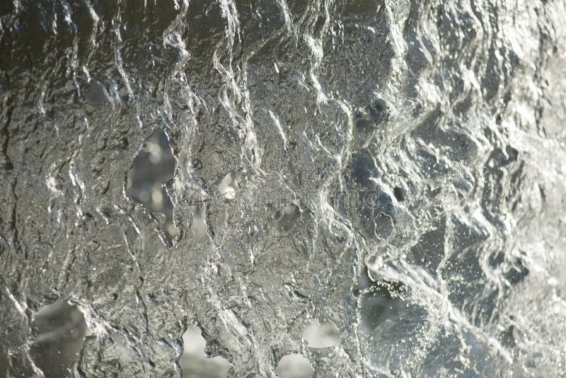 Falling Water Falling in Waves Shimmers in the Sun Stock Image - Image ...