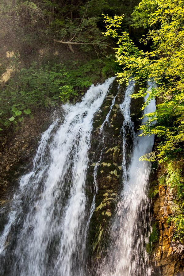 Falling water stock image. Image of outdoors, green, nature - 83553417