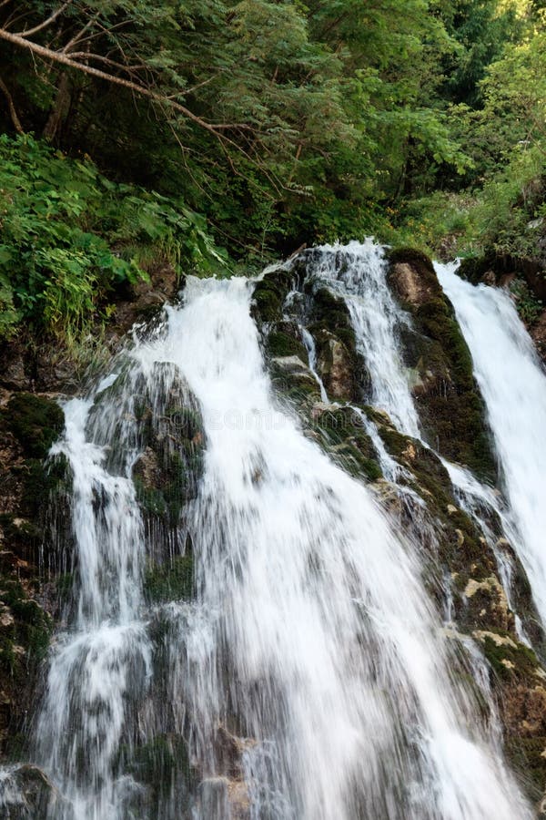 Falling water stock photo. Image of green, outdoors, beautiful - 83553524
