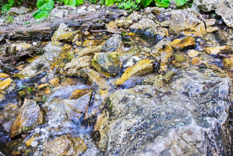 Falling water stock image. Image of nature, spring, stone - 83555679